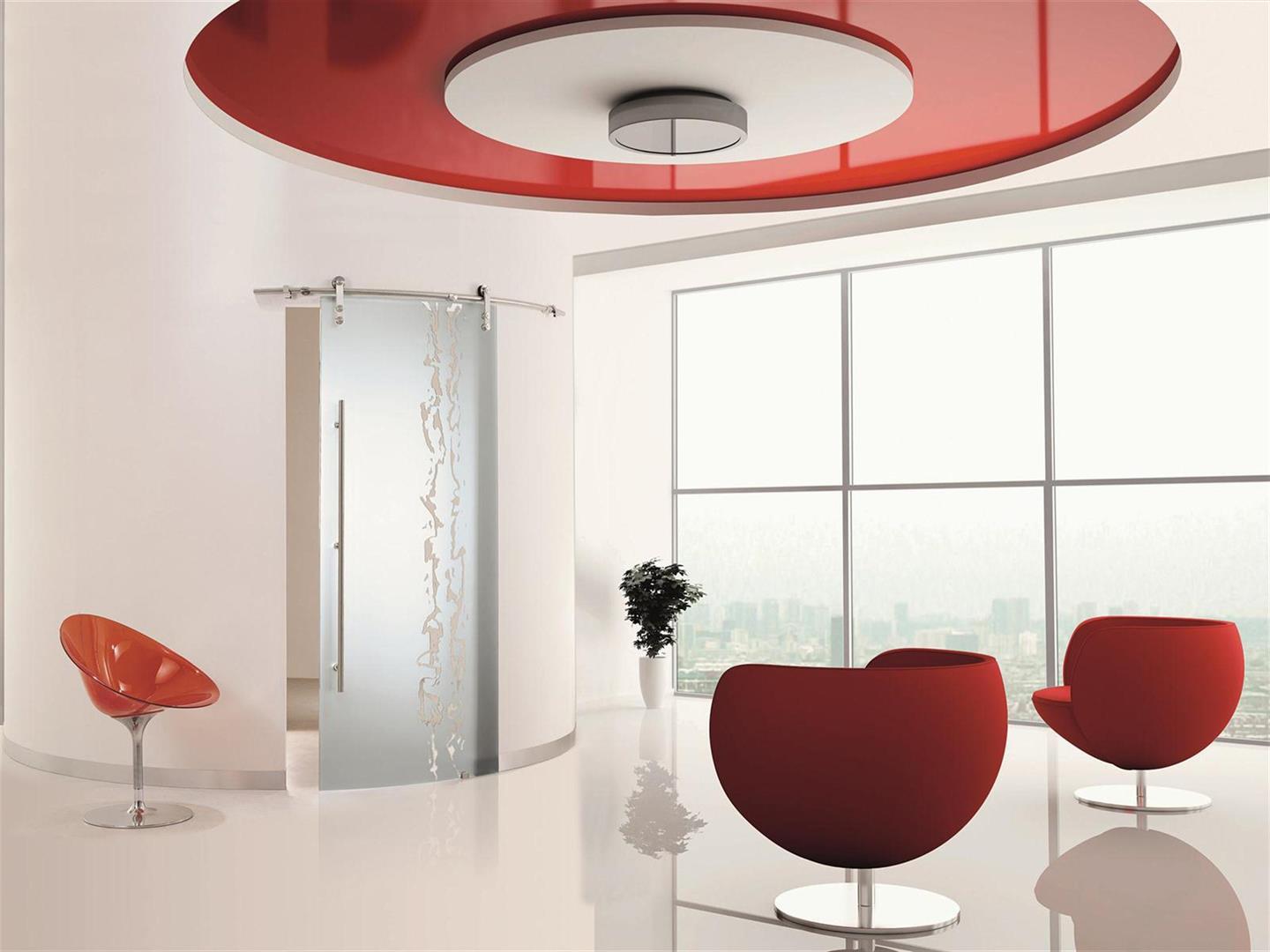 Porte in vetro curve in cristallo temperato a Milano e prov.